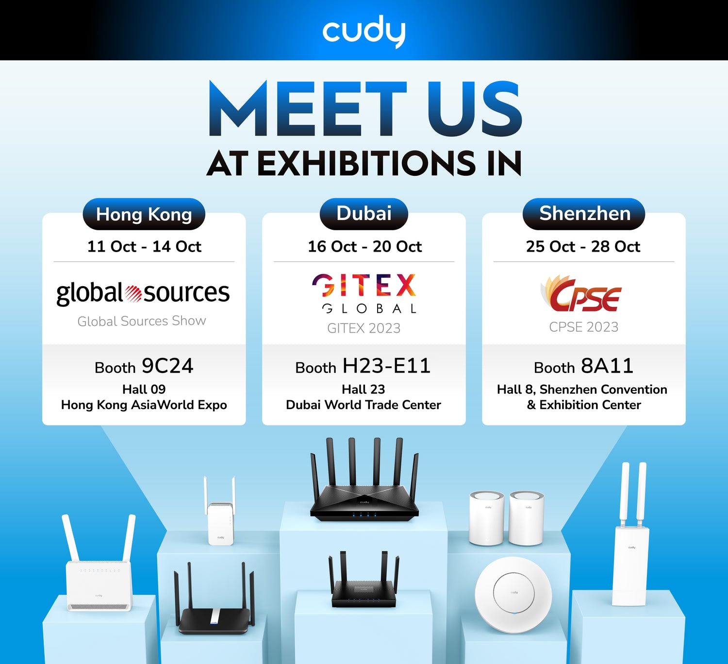 Cudy to Participate Exhibitions in Hong Kong, Dubai, and Shenzhen in t