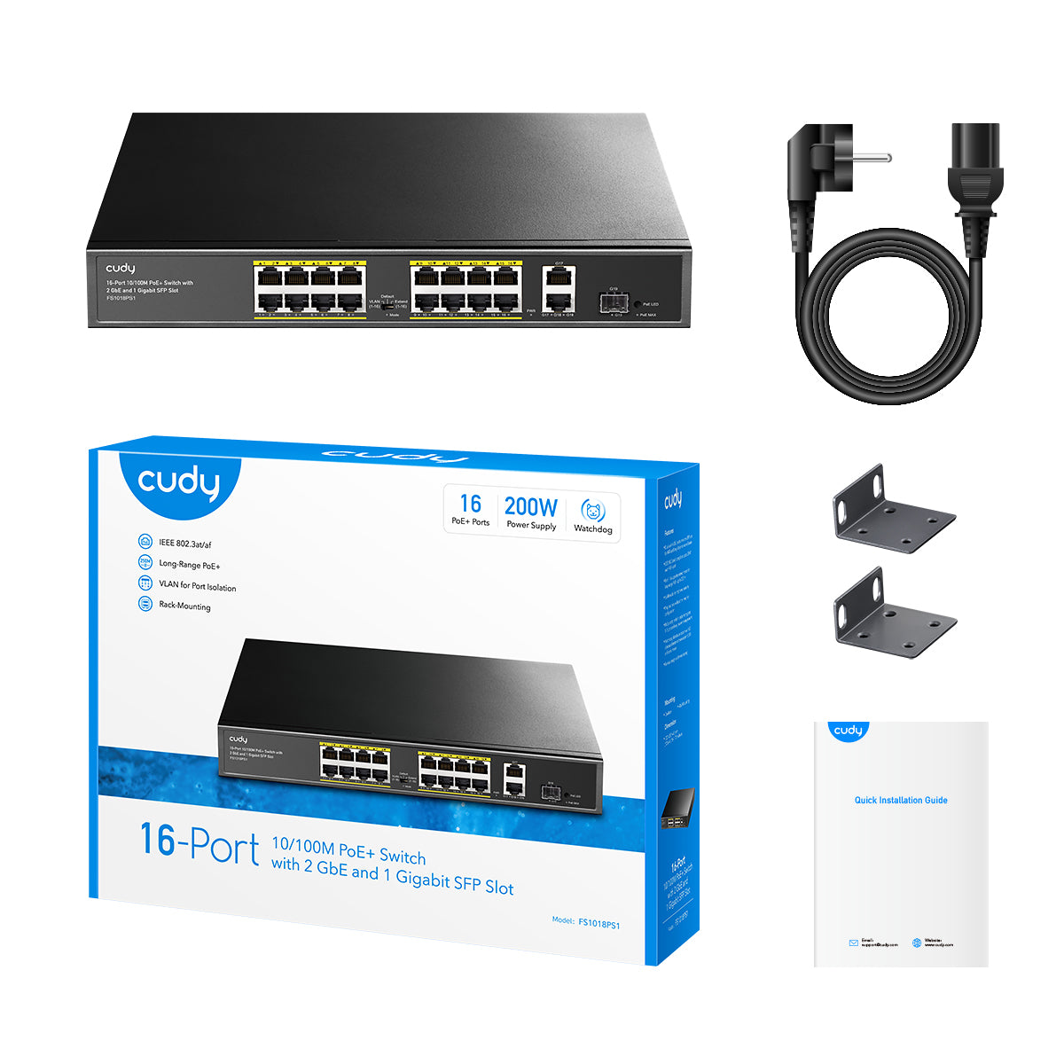 16 Port 10 100M PoE Switch With 2 Uplink GbE And 1 Uplink SFP Slot F 16-port-10-100m-poe-switch-with-2-uplink-gbe-and-1-uplink-sfp-slot-f