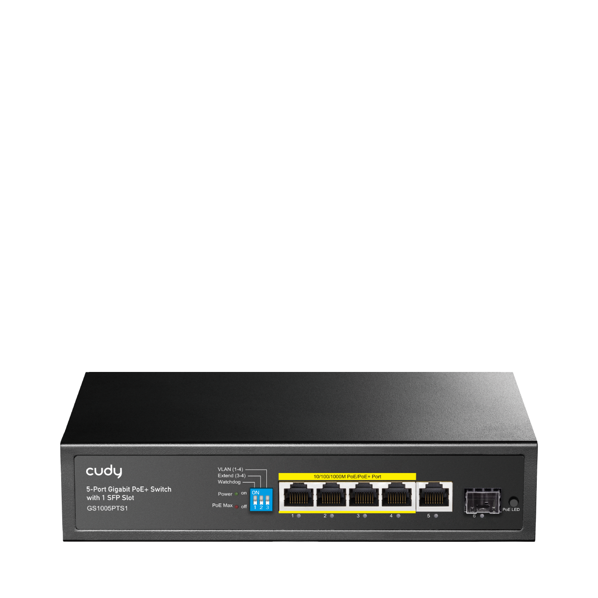 5-Port Gigabit PoE+ Switch with 1 SFP, GS1005PTS1 2.0 – Cudy