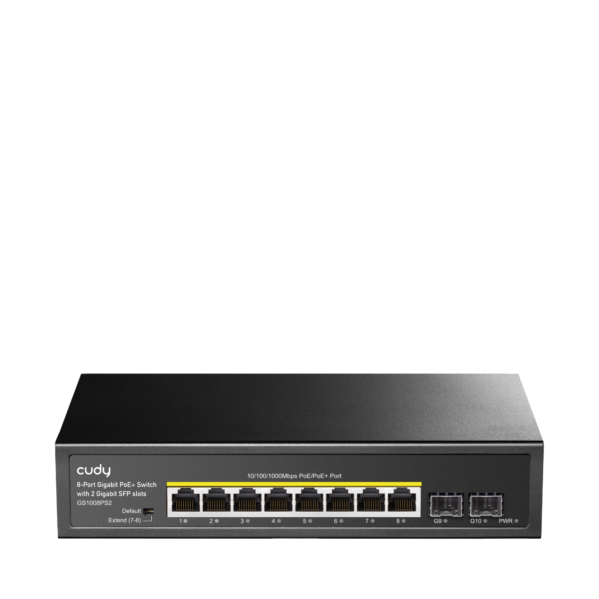 8-Port Gigabit PoE+ Switch with 2 Gigabit SFP Slots, GS1008PS2 1.0 – Cudy