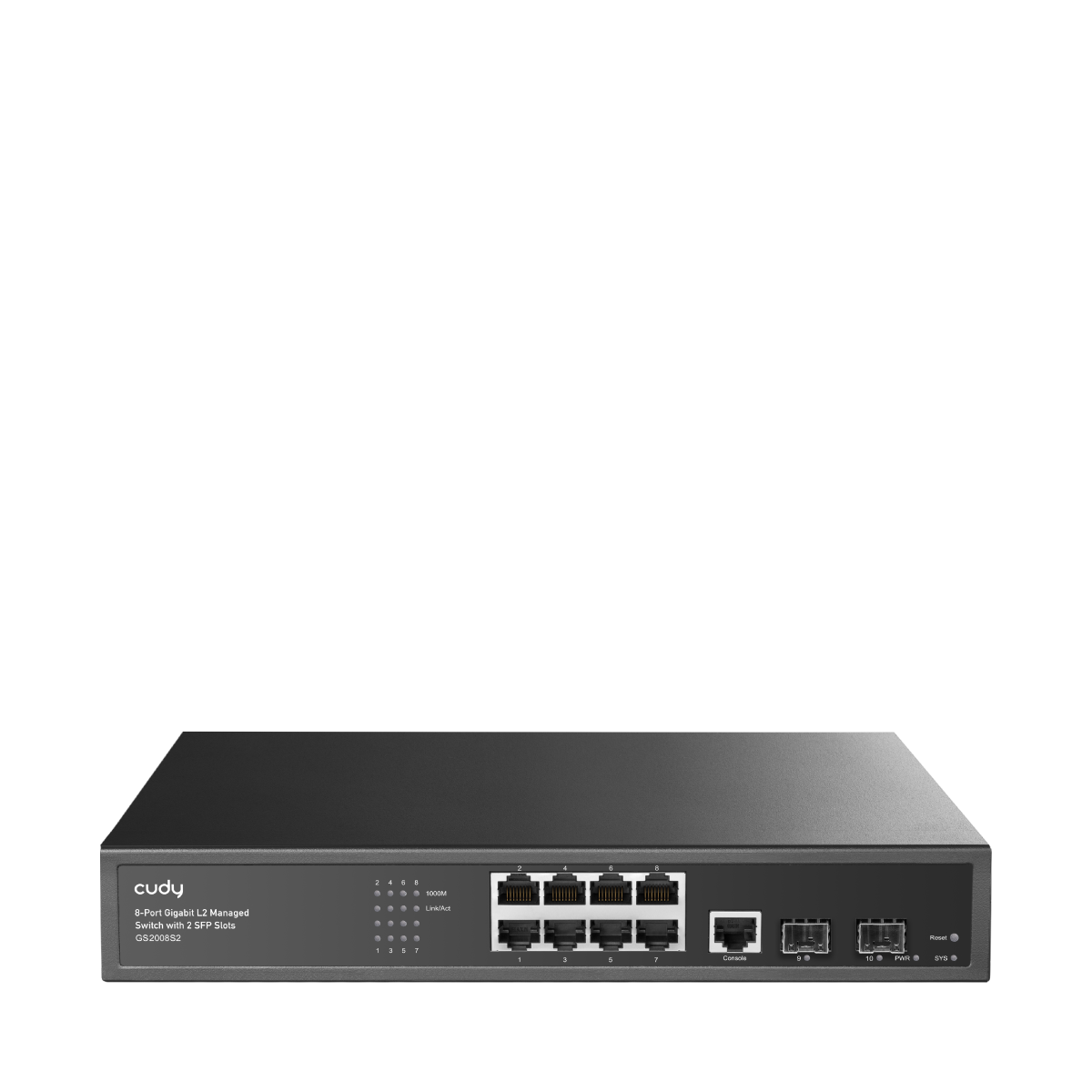 8-GbE 2-SFP L2 Managed Gigabit Switch, GS2008S2 1.0 – Cudy