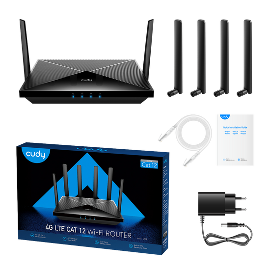 4G Cat 12 AC1200 Wi-Fi Router, LT12 1.0 – Cudy
