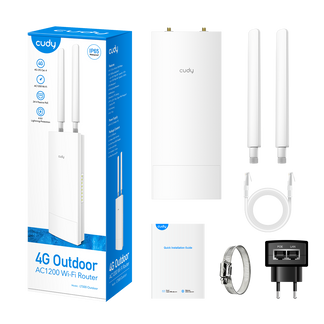 Indoor/Outdoor 4G AC1200 Wi-Fi Router, LT500 Outdoor 1.0 – Cudy