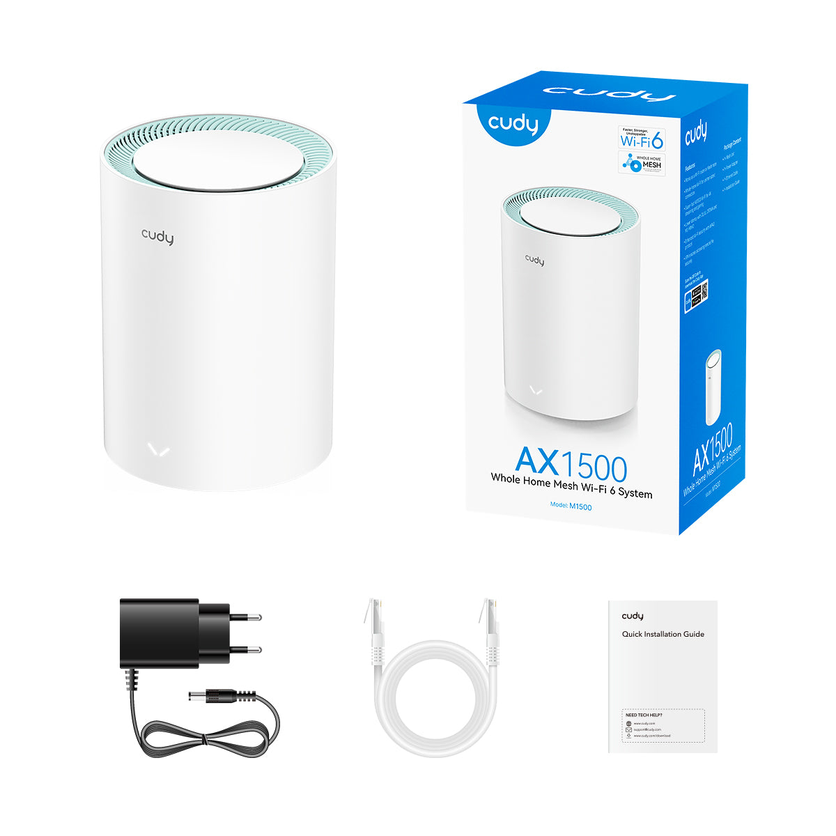AX1500 Gigabit Mesh Wi-Fi 6 System, M1500 1.0 – Cudy