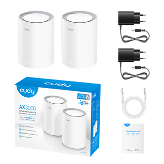 AX3000 2.5G Mesh 全屋路由套装, M3000 2.0 – Cudy