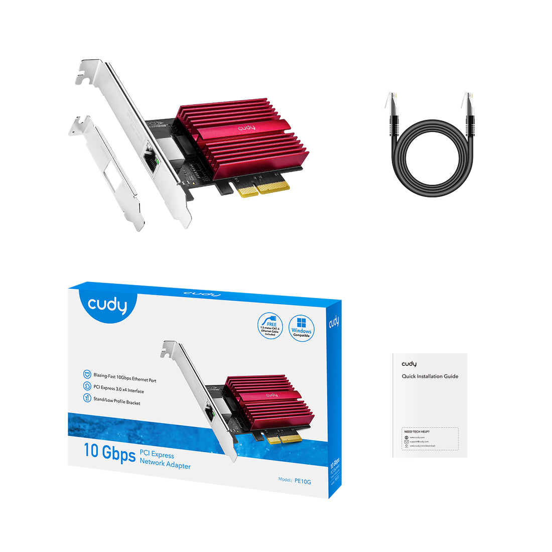 10 Gbps PCI-E Ethernet Adapter, PE10G 1.0 – Cudy