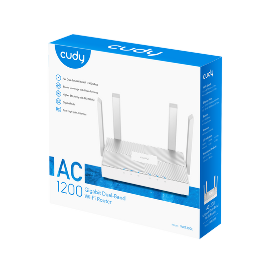 AC1200 Gigabit Mesh Wi-Fi Router, WR1300E 2.0 – Cudy
