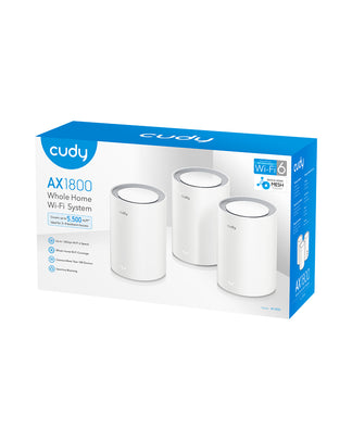 AX1800 Gigabit Mesh Wi-Fi 6 System, M1800 2.0 – Cudy