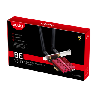 BE9300 Wi-Fi 7 Bluetooth 5.4 PCI-E Adapter, WE9300 1.0 – Cudy